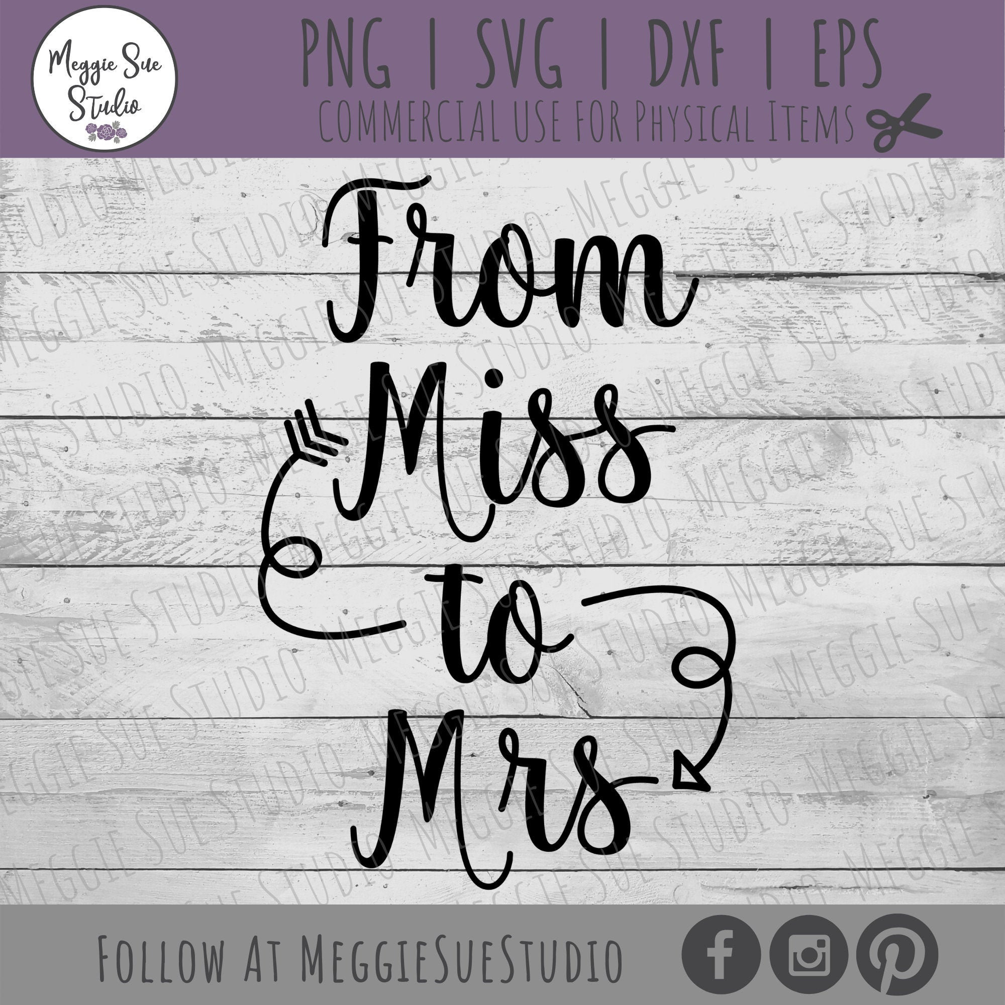 From Miss to Mrs SVG Miss To Mrs SVG Engagement Design SVG | Etsy