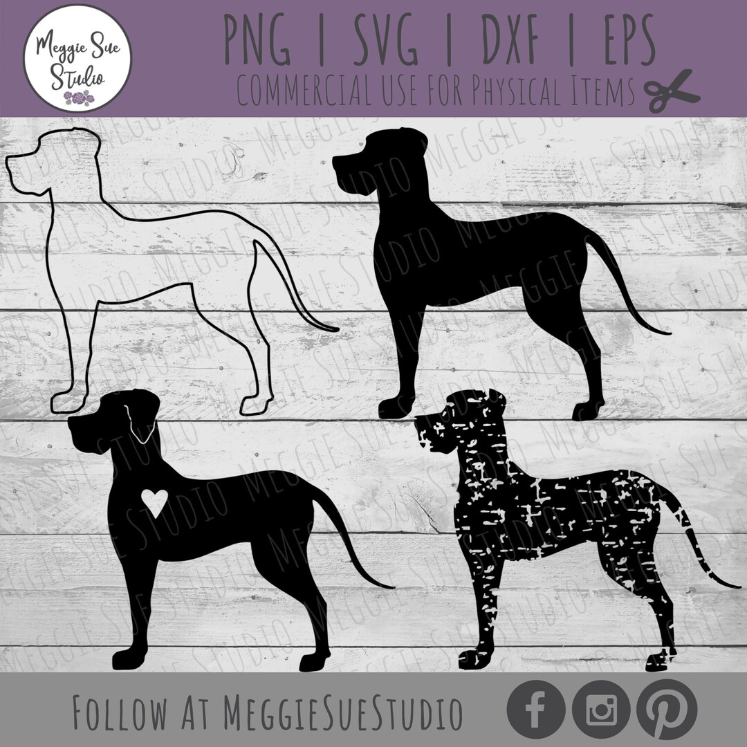 Great Dane SVG, Great Dane Cut File, Great Dane Clip Art SVG, Great ...