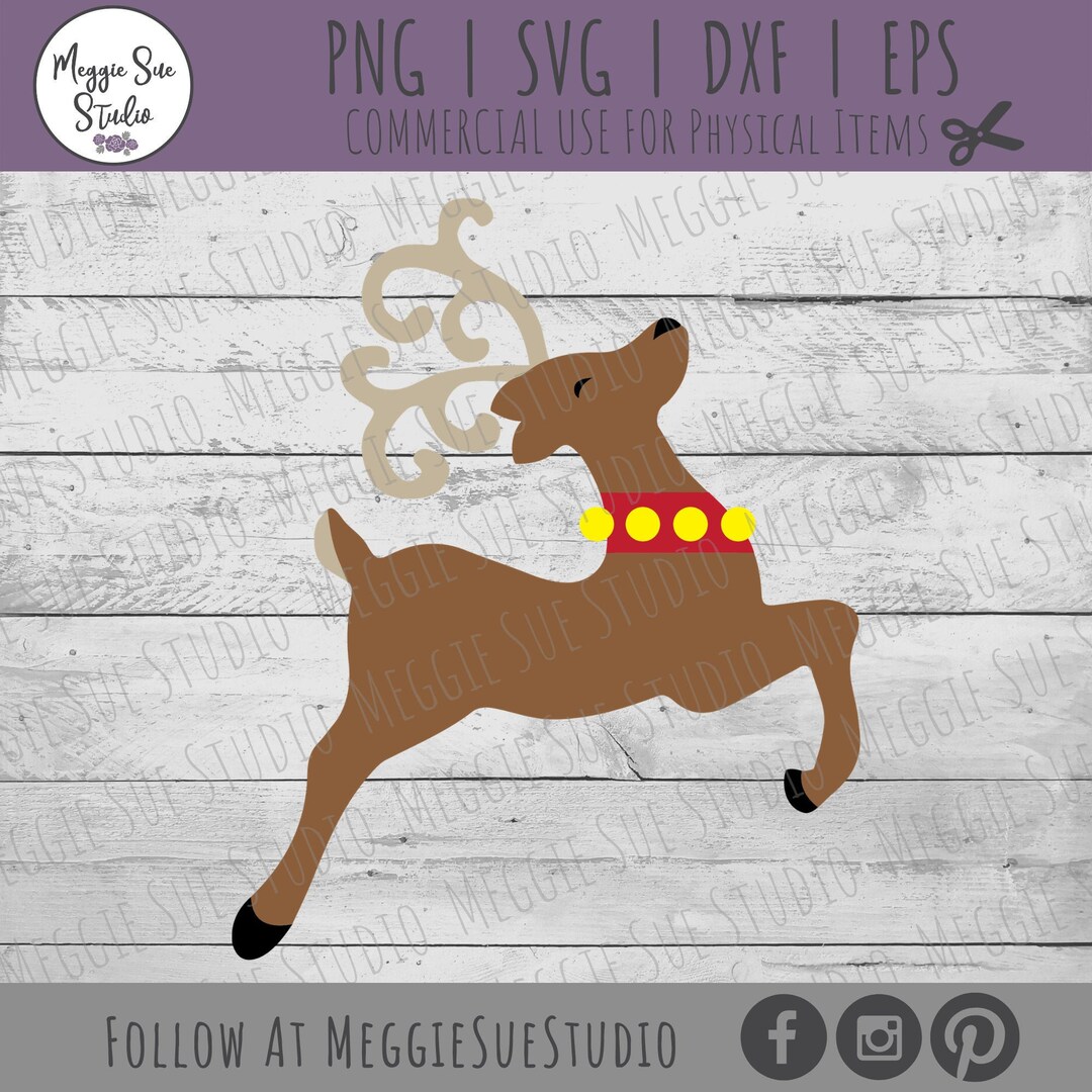 Reindeer Jumping SVG, Christmas Reindeer Jumping SVG, Jumping Reindeer ...