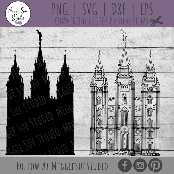 Salt Lake City LDS Temple SVG Salt Lake City Temple SVG Cut | Etsy Canada