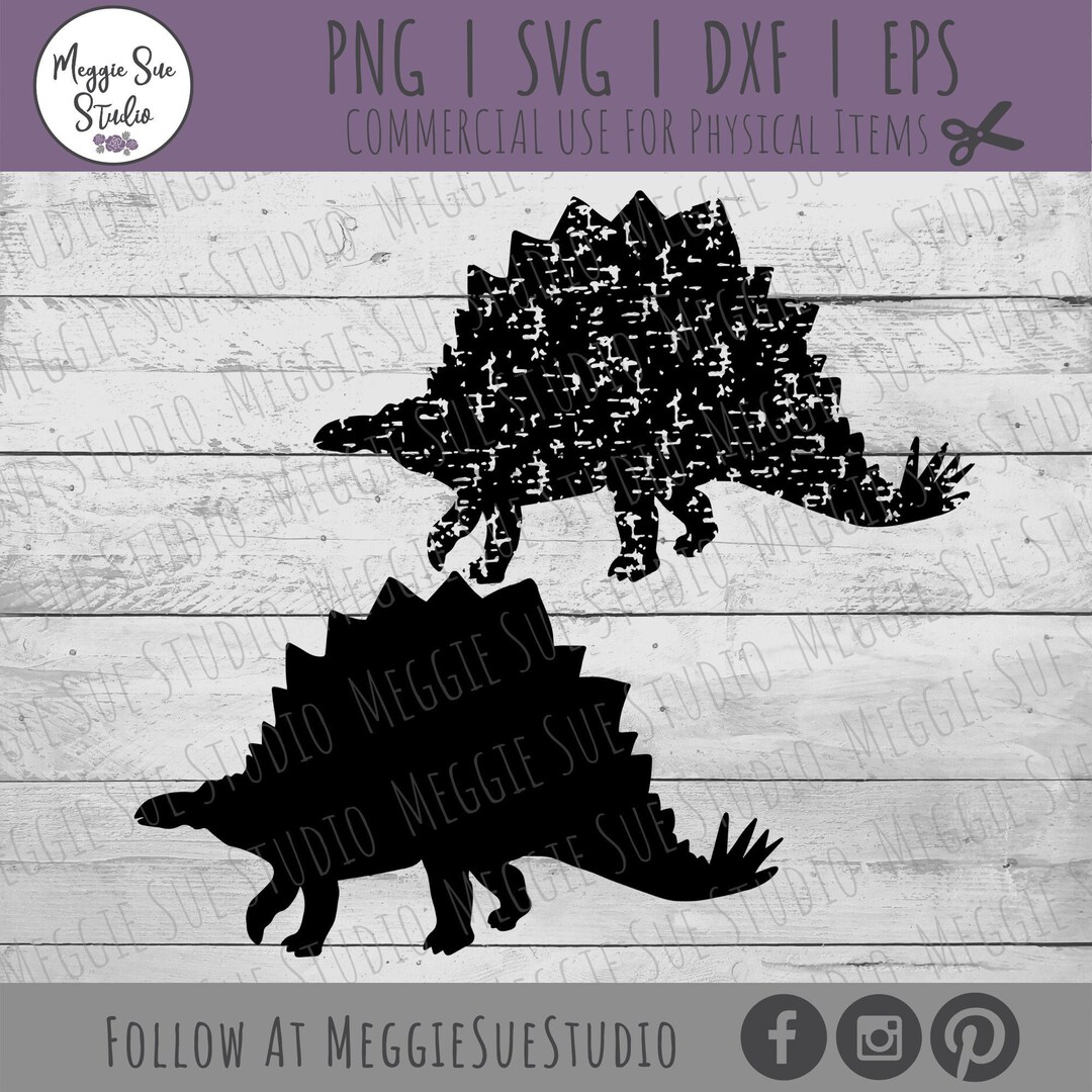 Stegosaurus SVG, Stegosaurus Silhouette SVG, Stegosaurus Grunge SVG ...
