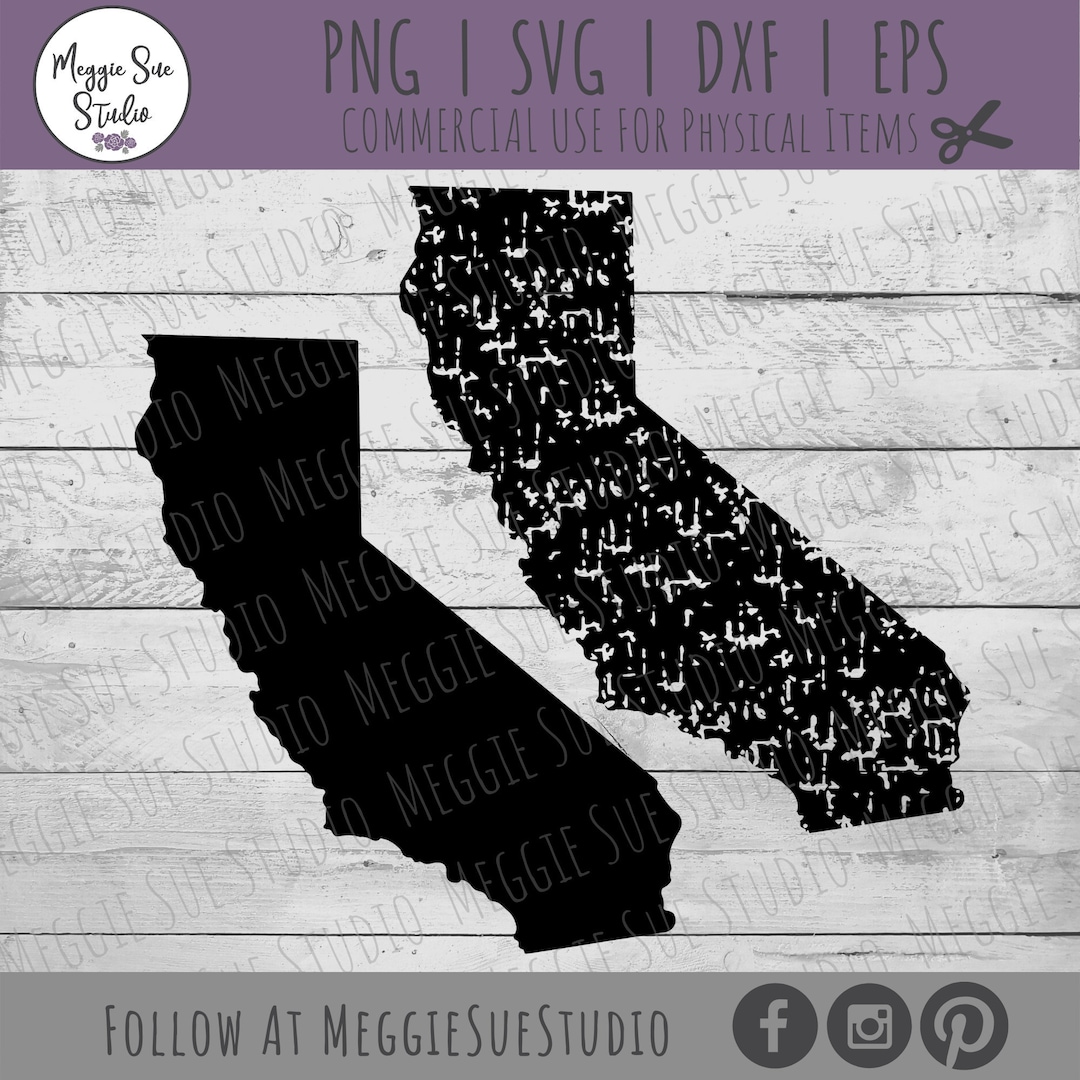 California SVG, California Silhouette SVG, California Grunge SVG ...