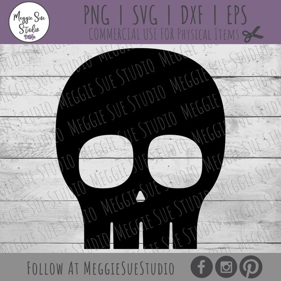 Simple Skull SVG Cute Skull Graphic SVG Gothic Skull Design | Etsy