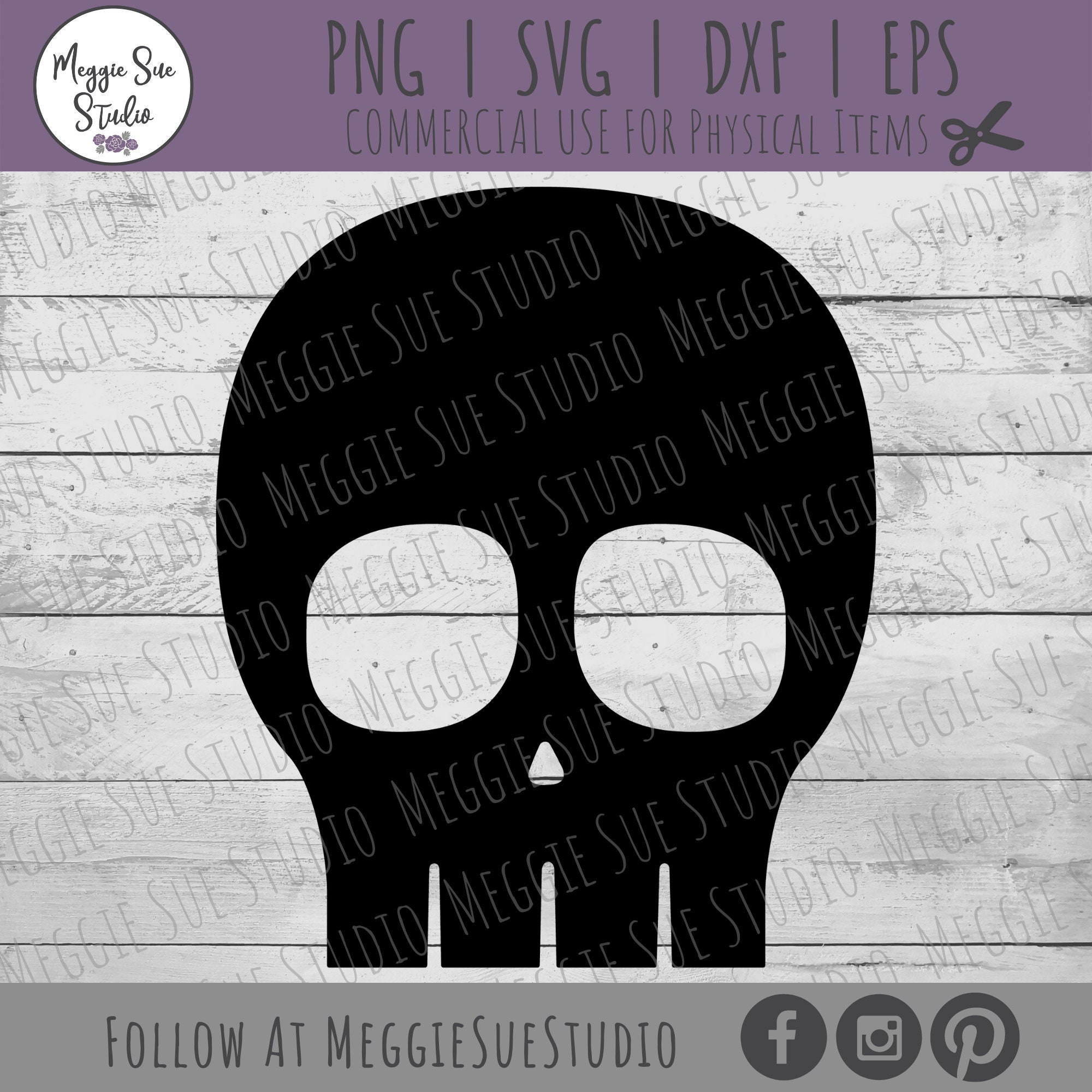 Simple Skull SVG, Cute Skull Graphic SVG, Gothic Skull Design SVG ...