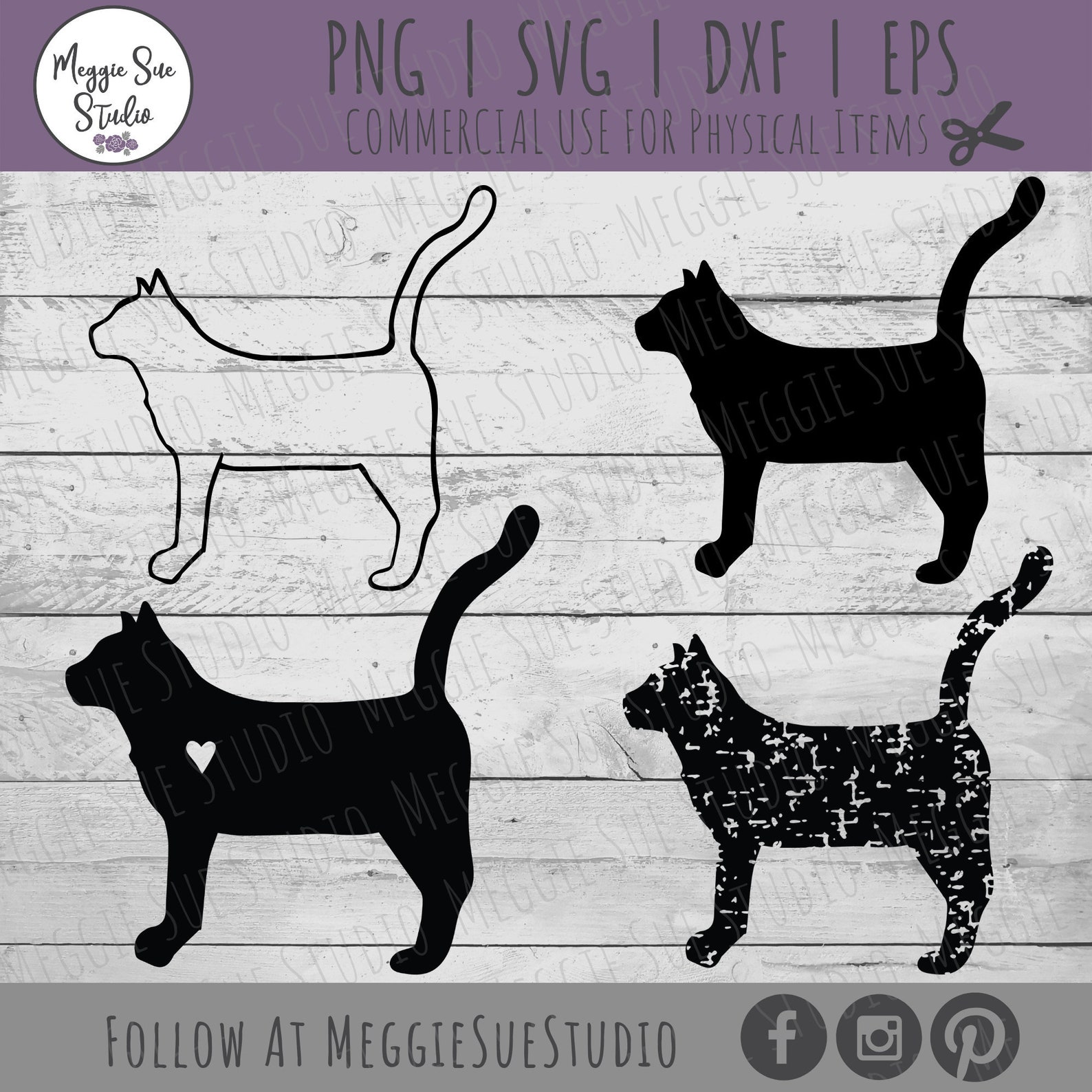 Calico Cat SVG Cat PNG DXF Eps Cat Clip Art Cat Decal - Etsy Canada
