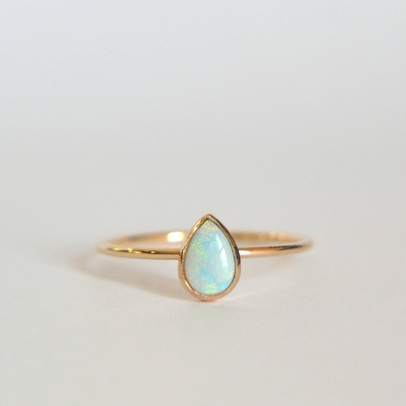 Simple Opal Ring - Etsy