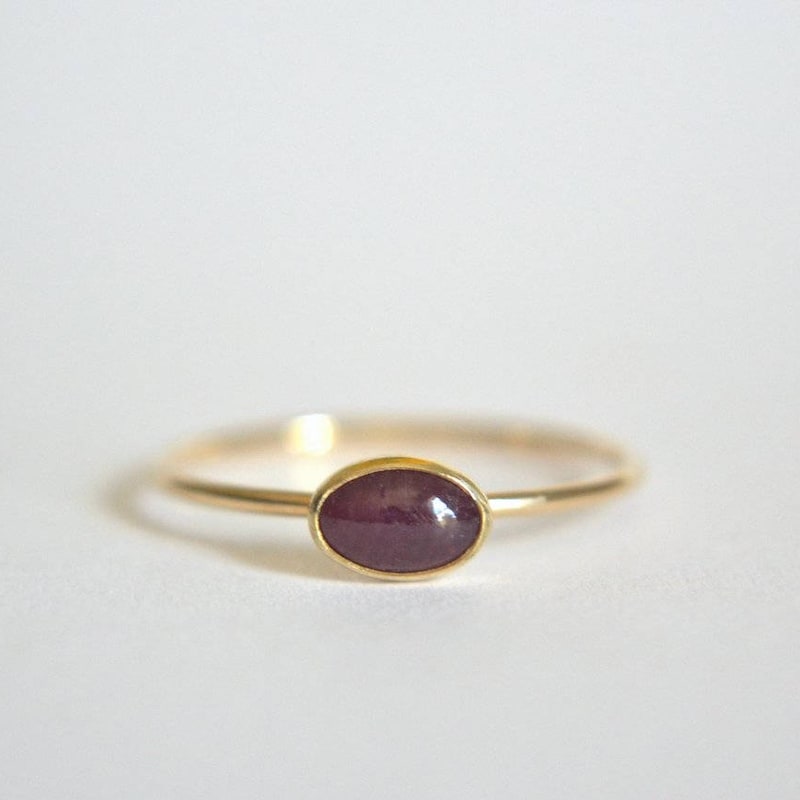 Ruby Gold Ring - Etsy
