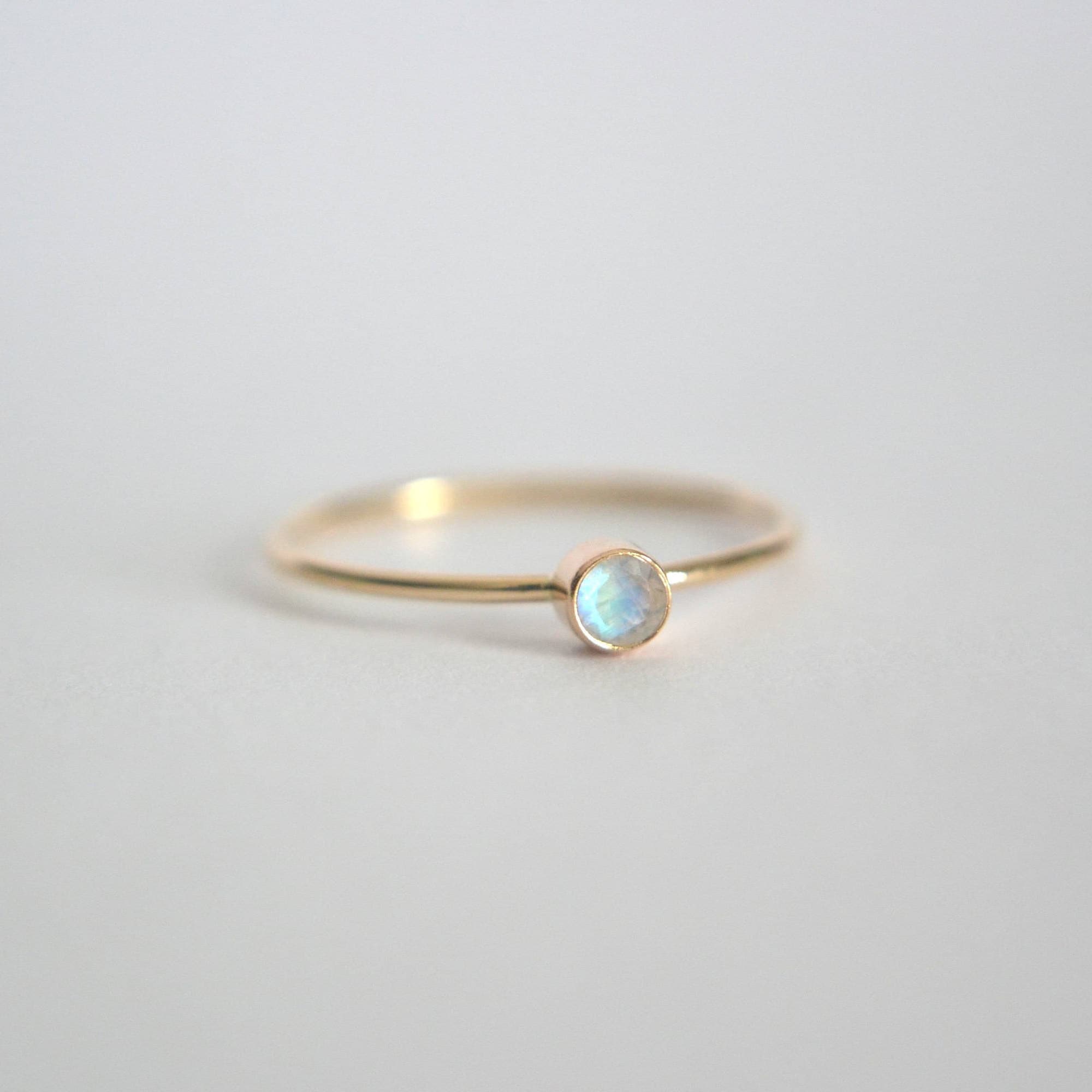 14k Gold Moonstone Ring Moonstone Ring Moonstone Ring Gold | Etsy