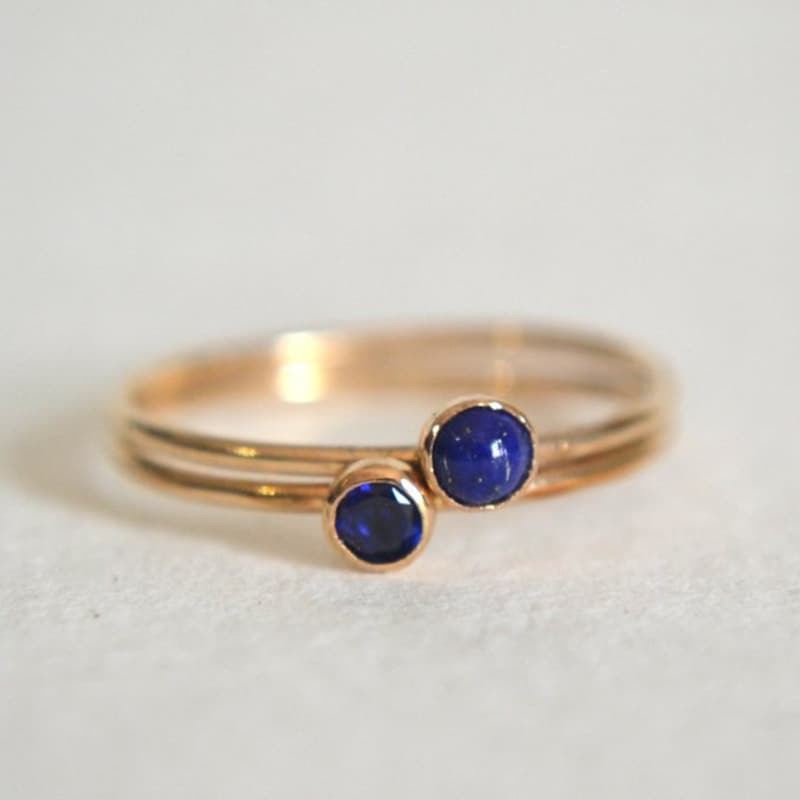 Gold Sapphire Ring - Etsy