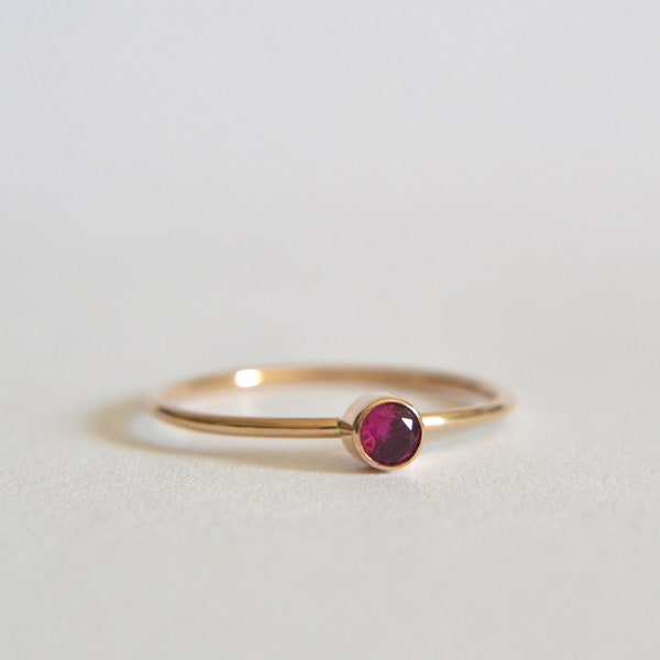 Small Ruby Ring - Etsy