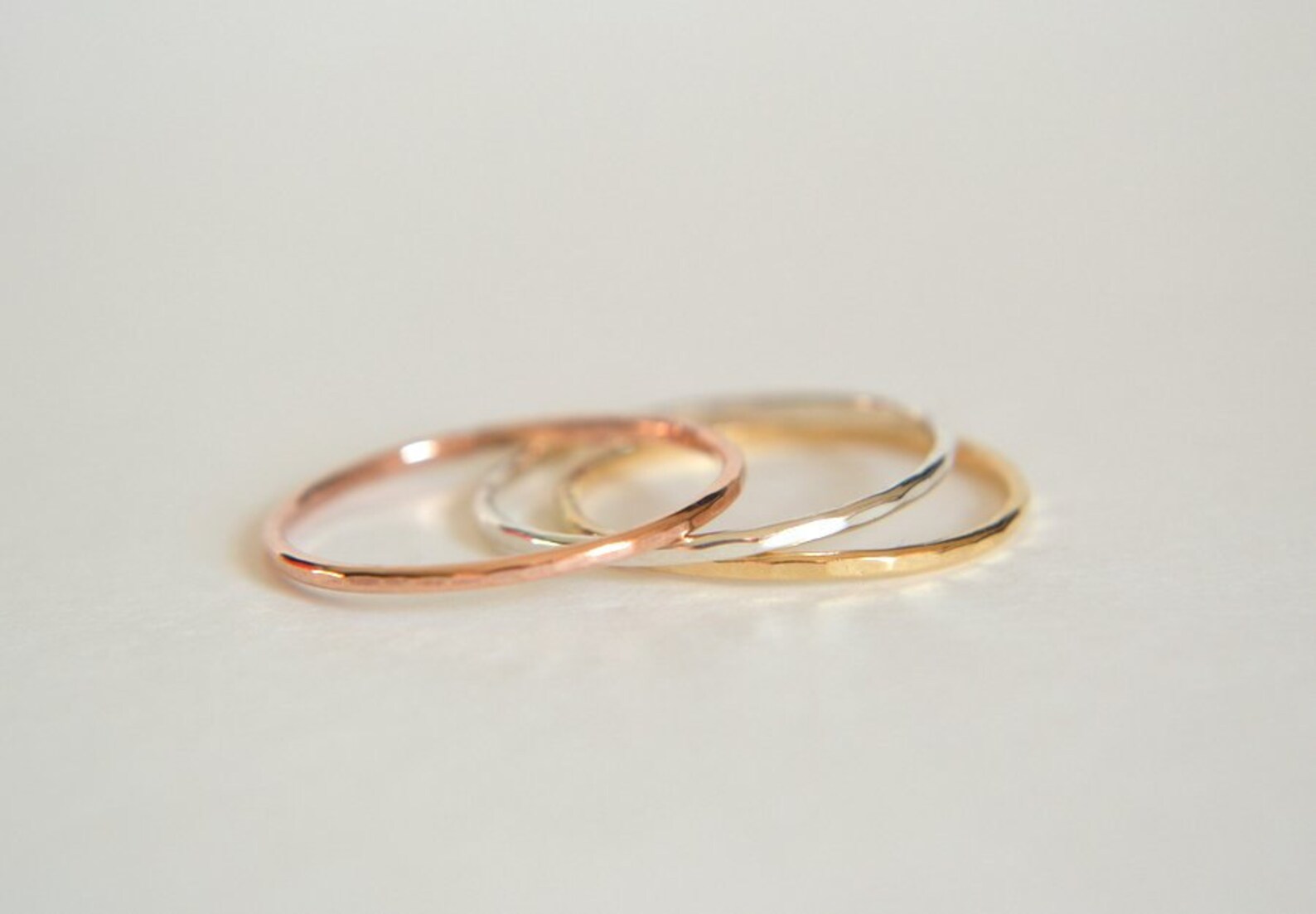 14k Gold Stacking Ring Gold Stacking Ring Set Stacking Ring - Etsy