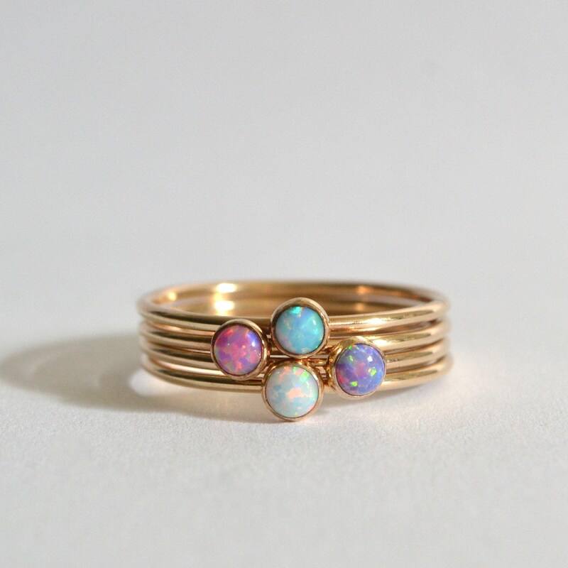 Opal Stacking Ring - Etsy