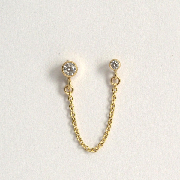 Gold Chain Earrings - Etsy