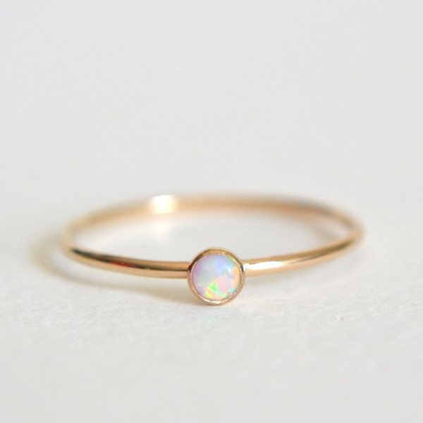 Simple Opal Ring - Etsy