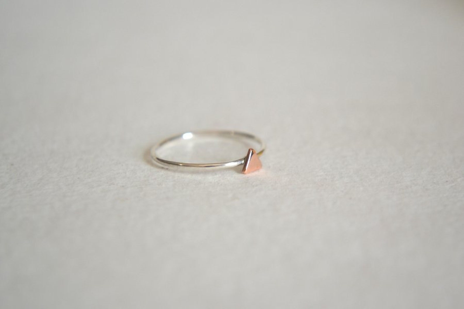 Triangle Ring Silver Triangle Ring Silver Stacking Ring - Etsy