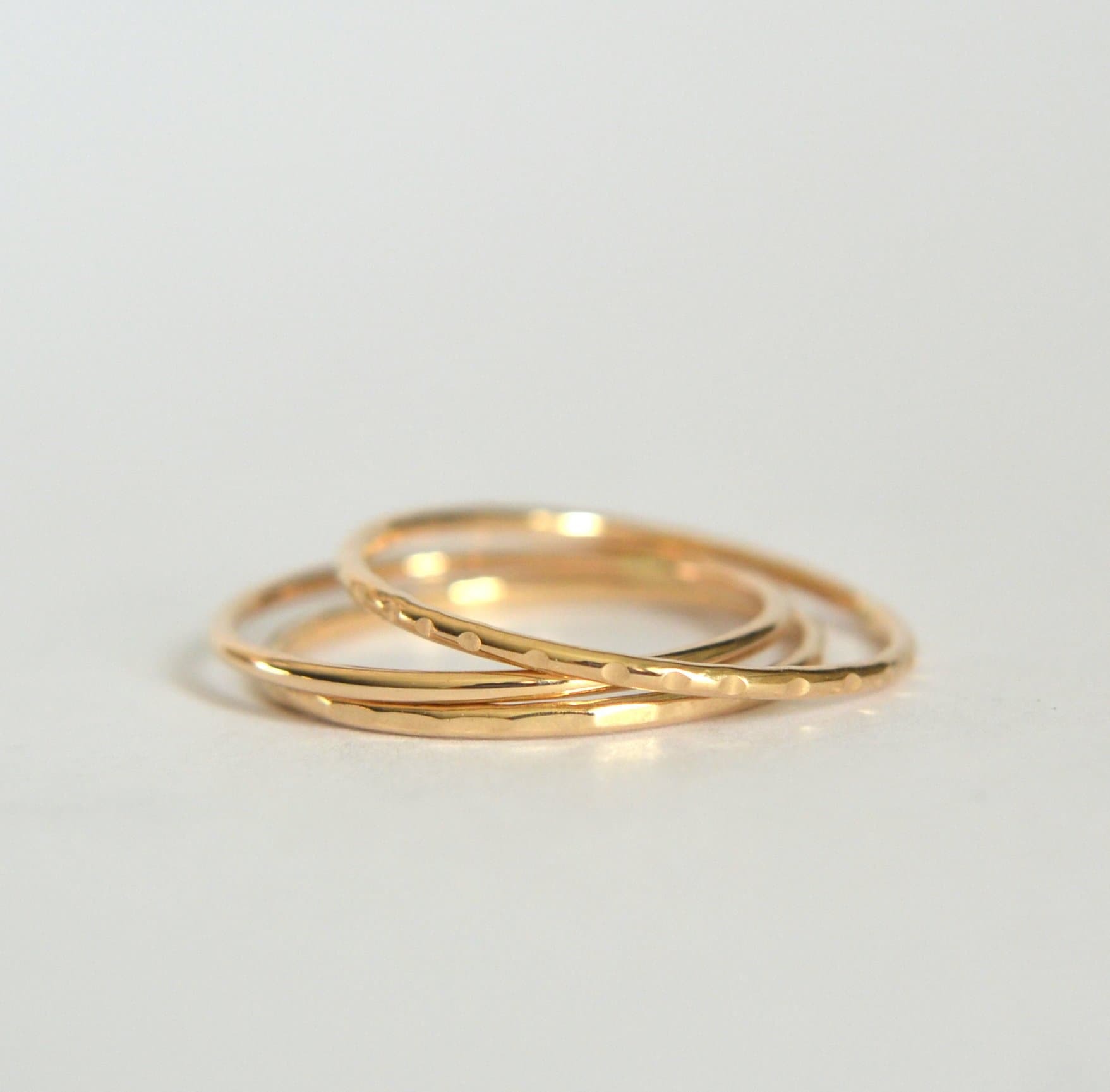 Gold Stacking Ring Gold Stacking Bands Gold Stackable Rings - Etsy