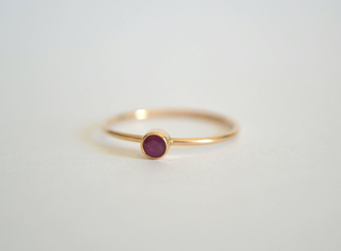 14k Gold Ruby Ring Ruby Ring Ruby Ring Gold Dainty Ring - Etsy