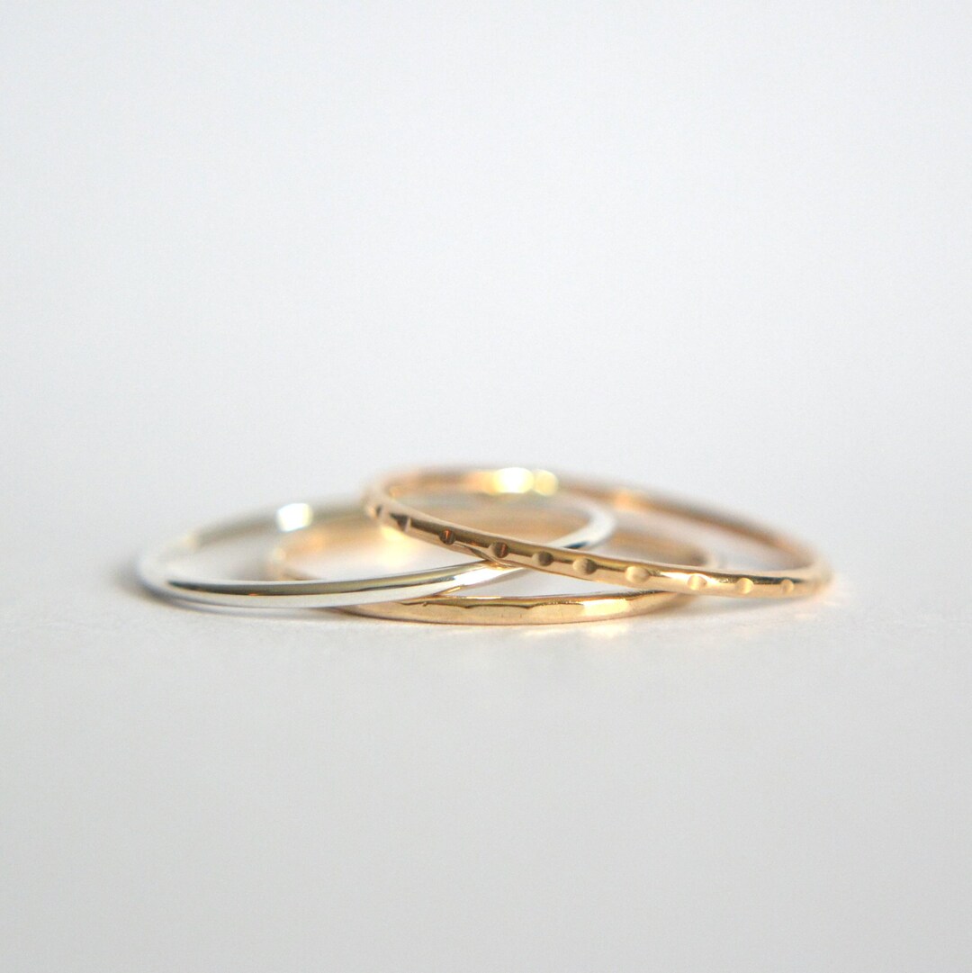 Gold Stacking Ring, Gold Stacking Bands, Sterling Silver Stacking Rings ...