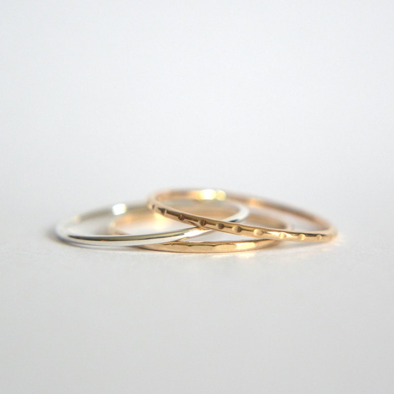 Gold Stack Rings - Etsy
