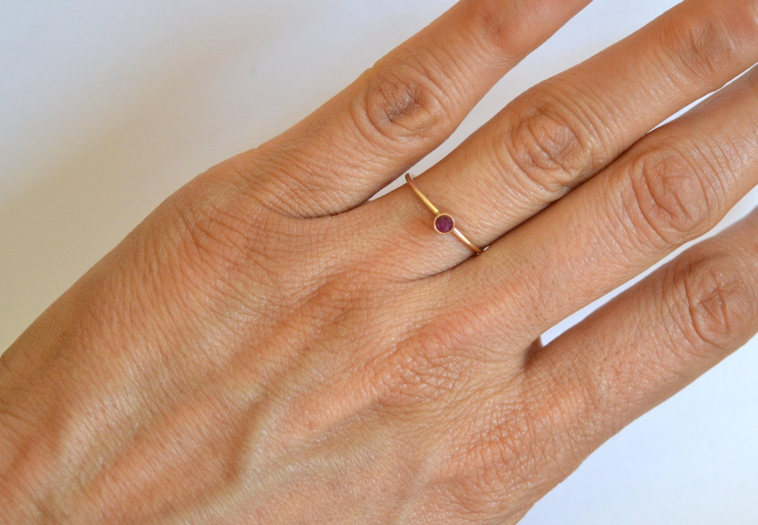 14k Gold Ruby Ring Ruby Ring Ruby Ring Gold Dainty Ring - Etsy