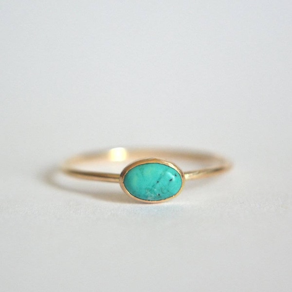 Turquoise Gold Ring - Etsy