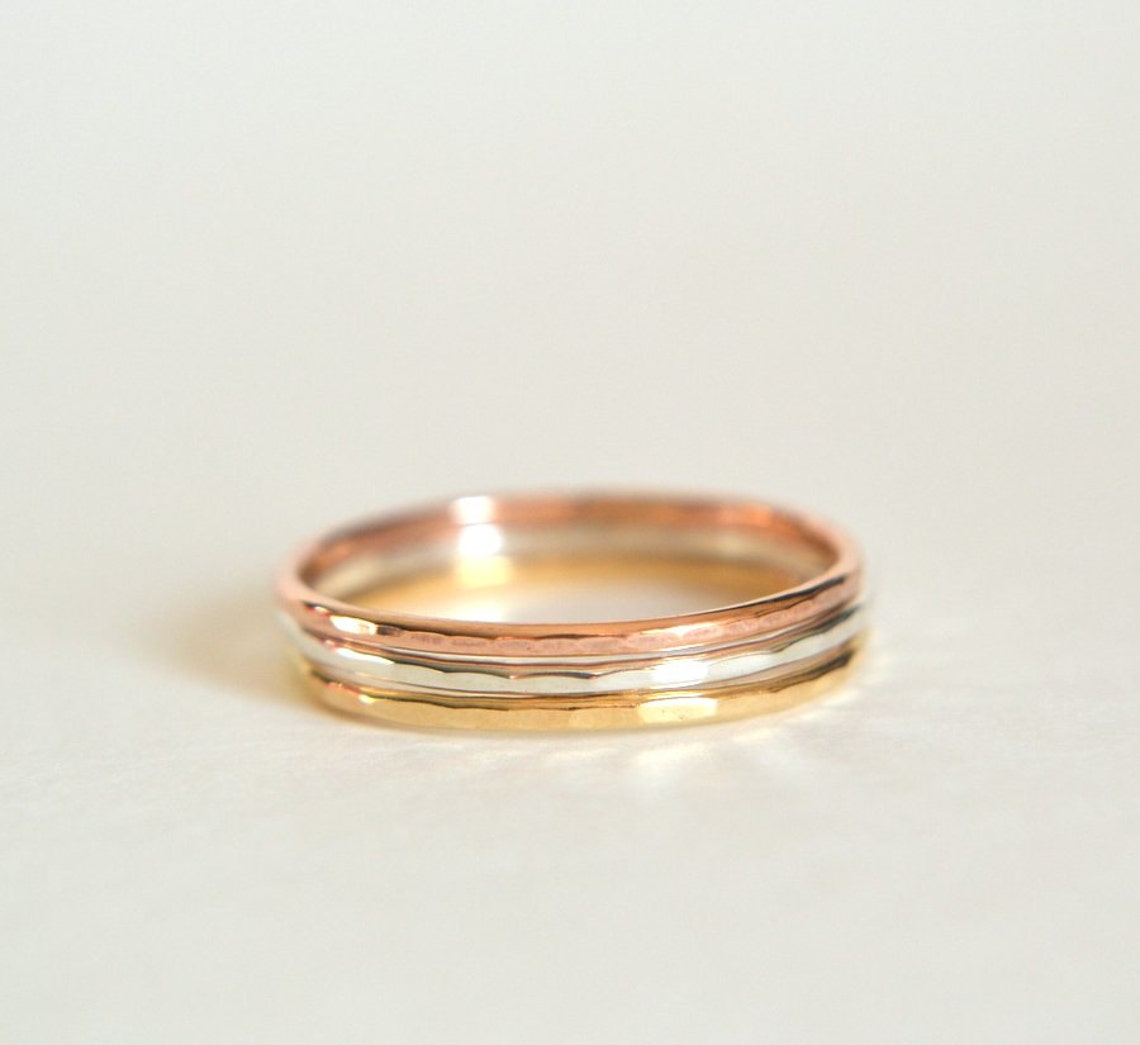 14k Gold Stacking Ring Gold Stacking Ring Set Stacking Ring - Etsy