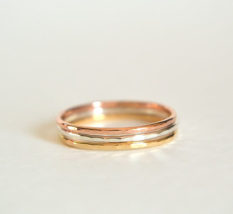 14k Gold Stacking Ring Gold Stacking Ring Set Stacking Ring - Etsy