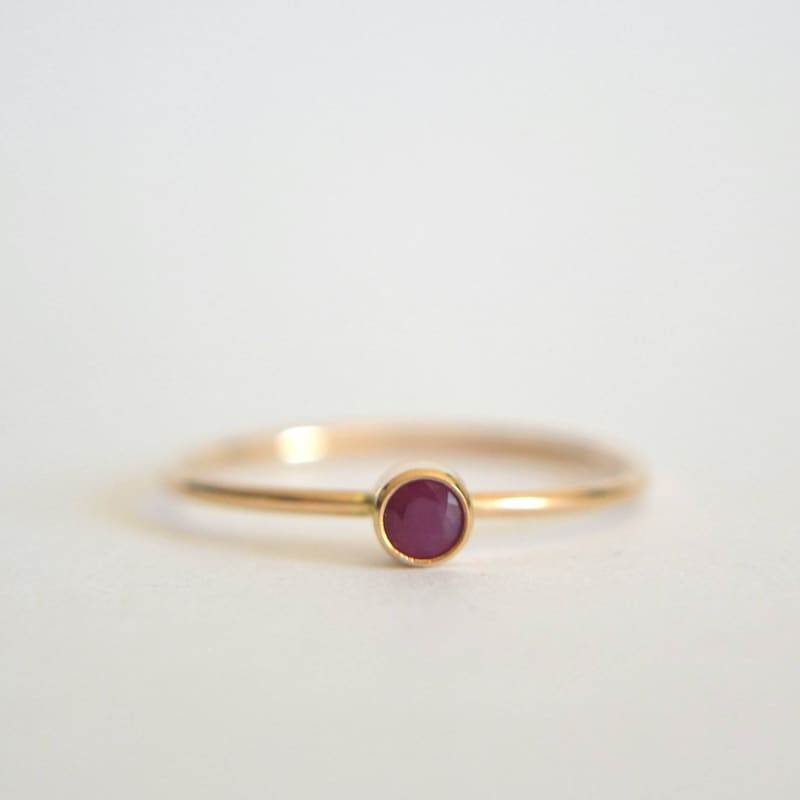 Ruby Gold Ring - Etsy