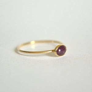 14k Solid Gold Oval Ruby Ring, 14k Gold Ruby Oval Ring, Ruby Ring 14k ...