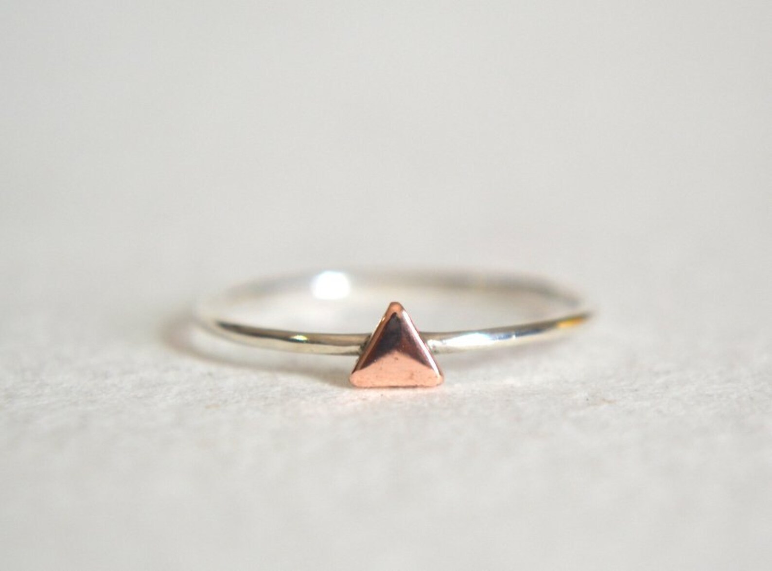 Triangle Ring Silver Triangle Ring Silver Stacking Ring - Etsy