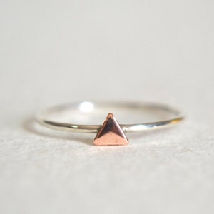 Triangle Ring Silver Triangle Ring Silver Stacking Ring - Etsy