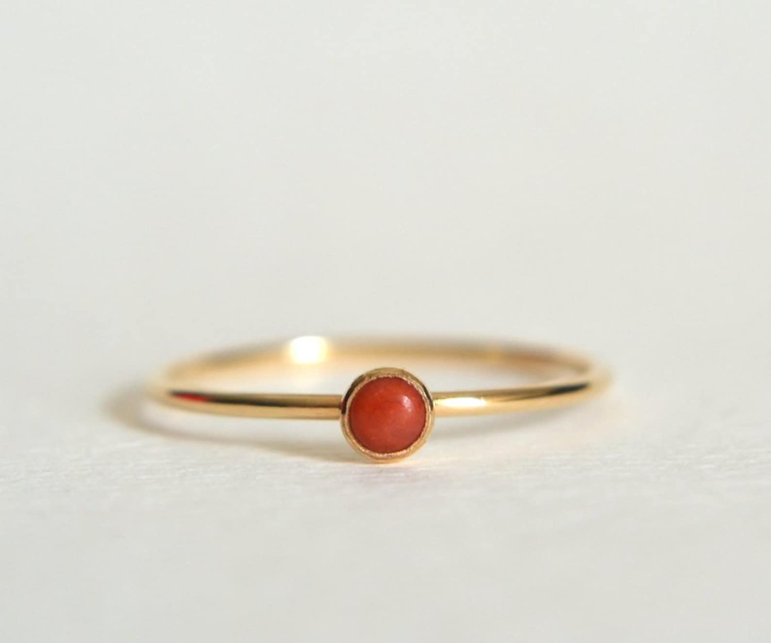 Gold Coral Ring Coral Ring Gold Filled Coral Ring Coral - Etsy