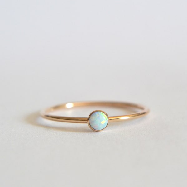Simple Opal Ring - Etsy
