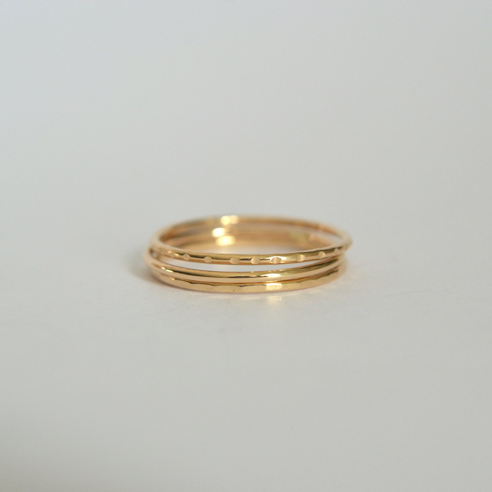 Gold Stacking Ring Gold Stacking Bands Gold Stackable Rings - Etsy