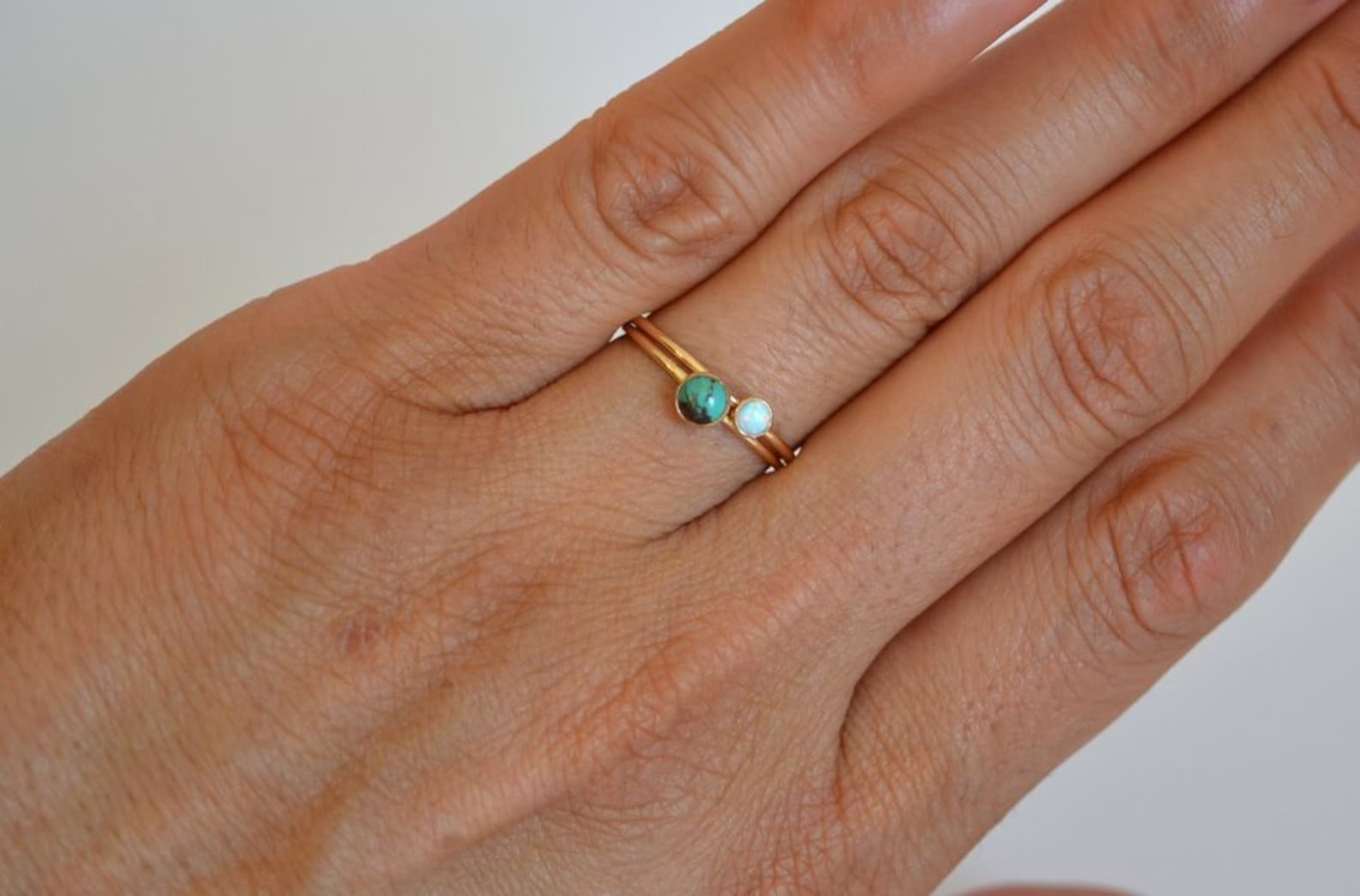 Gold Opal and Turquoise Ring Opal and Turquoise Ring Opal - Etsy