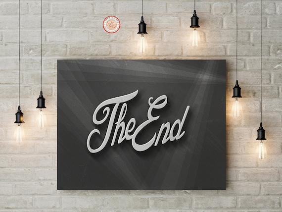 The End Movie Title Cinema Decor Home Theater Decor Film | Etsy