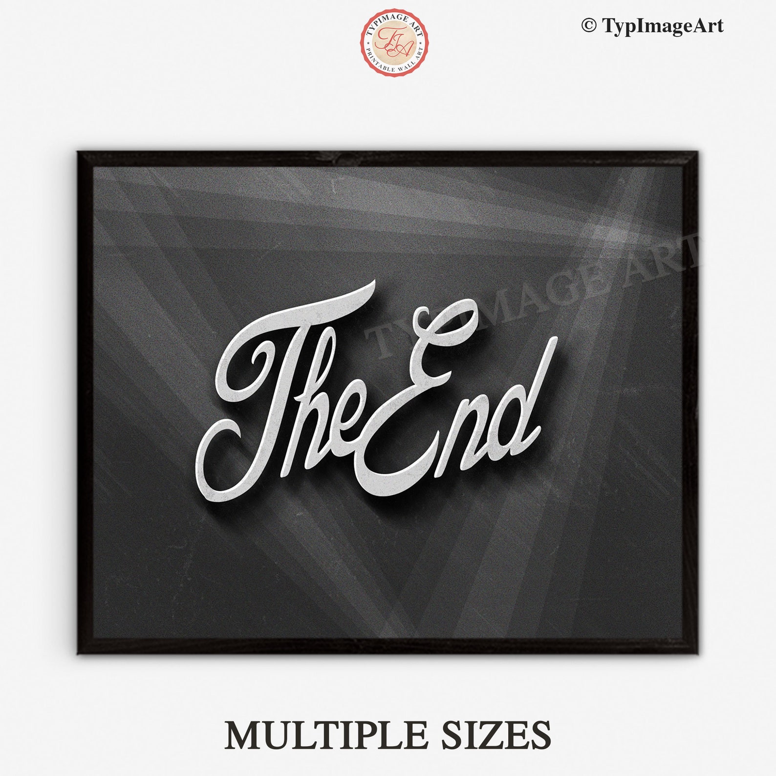 The End Movie Title Cinema Decor Home Theater Decor Film | Etsy