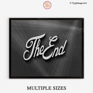 The End Movie Title Cinema Decor Home Theater Decor Film Noir Classic ...