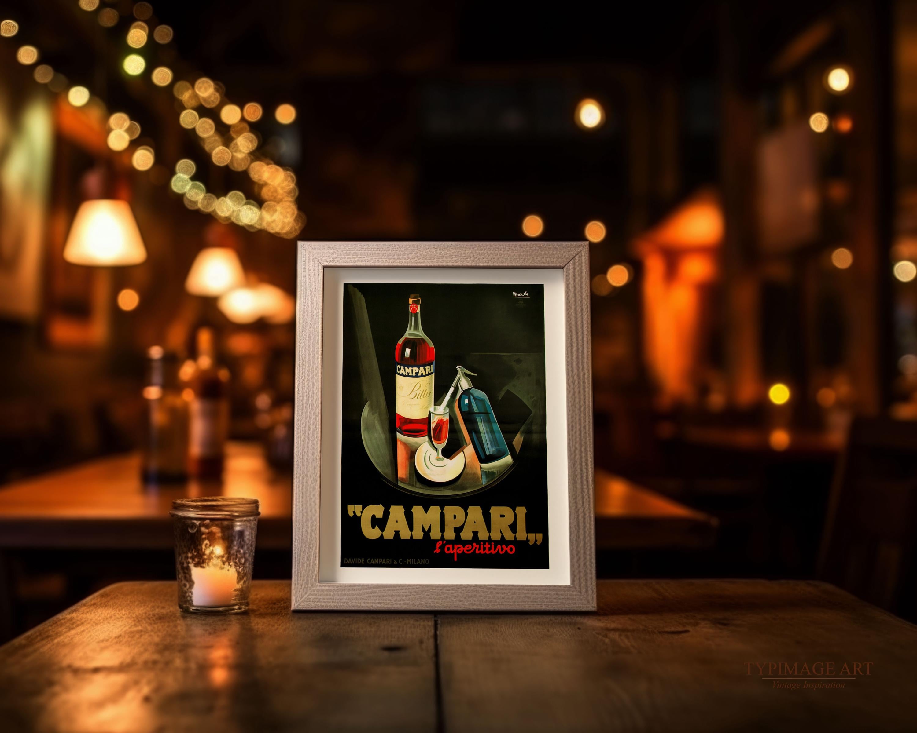 Vintage Campari Poster – Italian Ad Poster, Retro Bar Decor, Alcohol ...