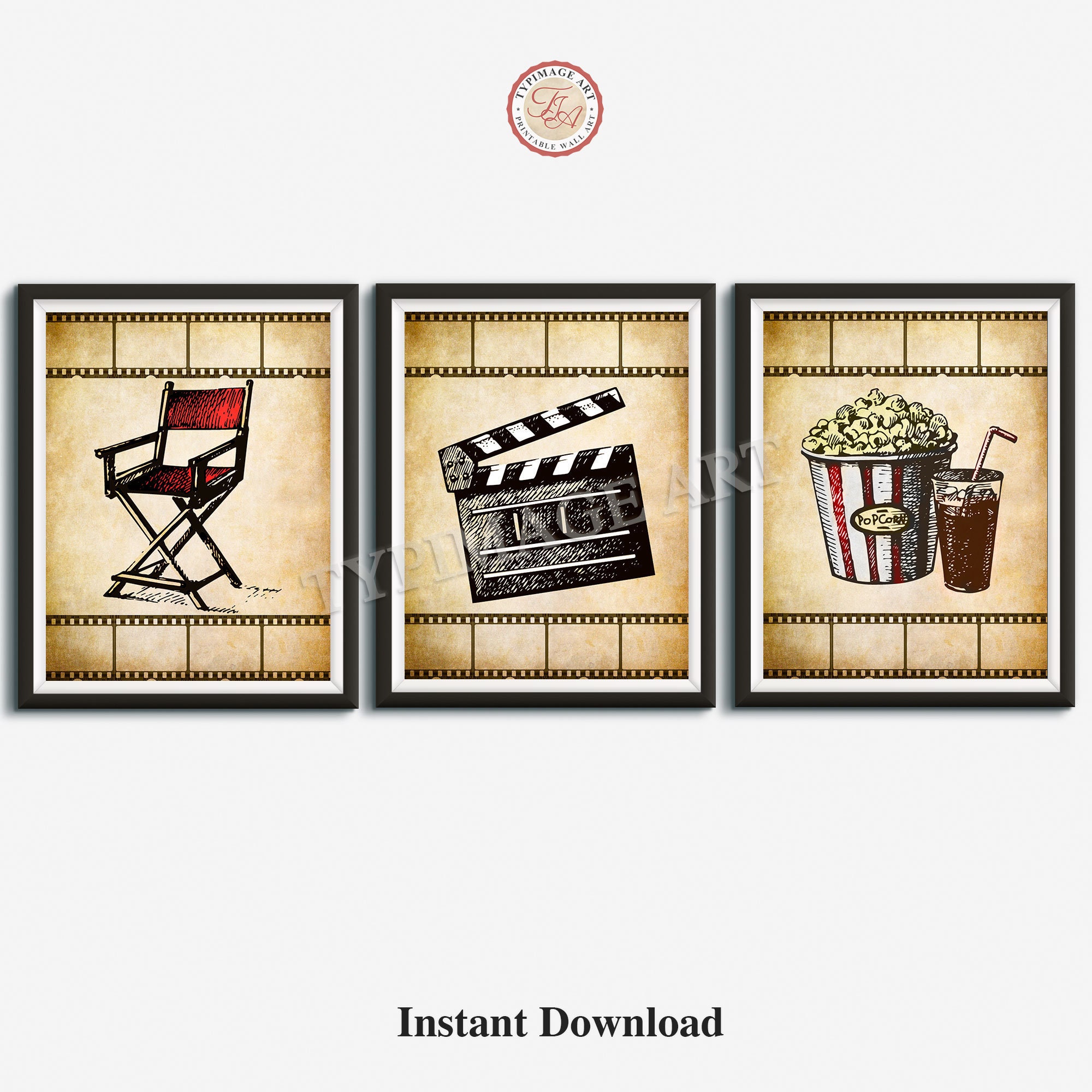 Movie Art Prints Printable Movie Art Home Theater Movie Art | Etsy