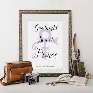 Printable Art Goodnight Sweet Prince Prince Poster Prince Tribute ...