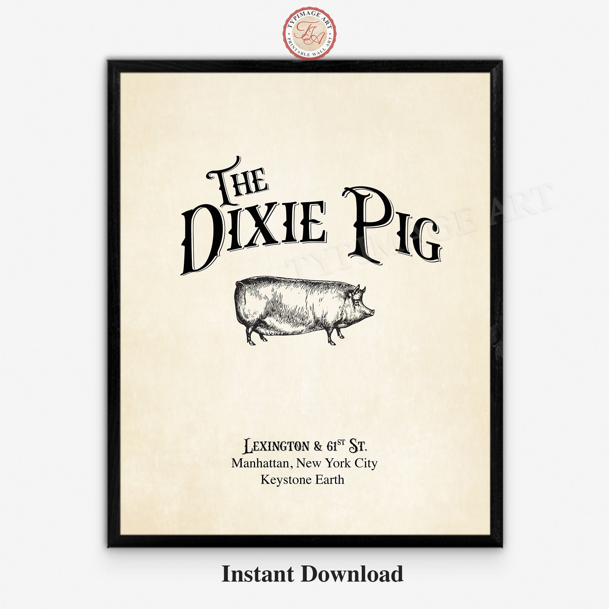 The Dixie Pig Stephen King Poster Bookshelf Art Fictional | Etsy