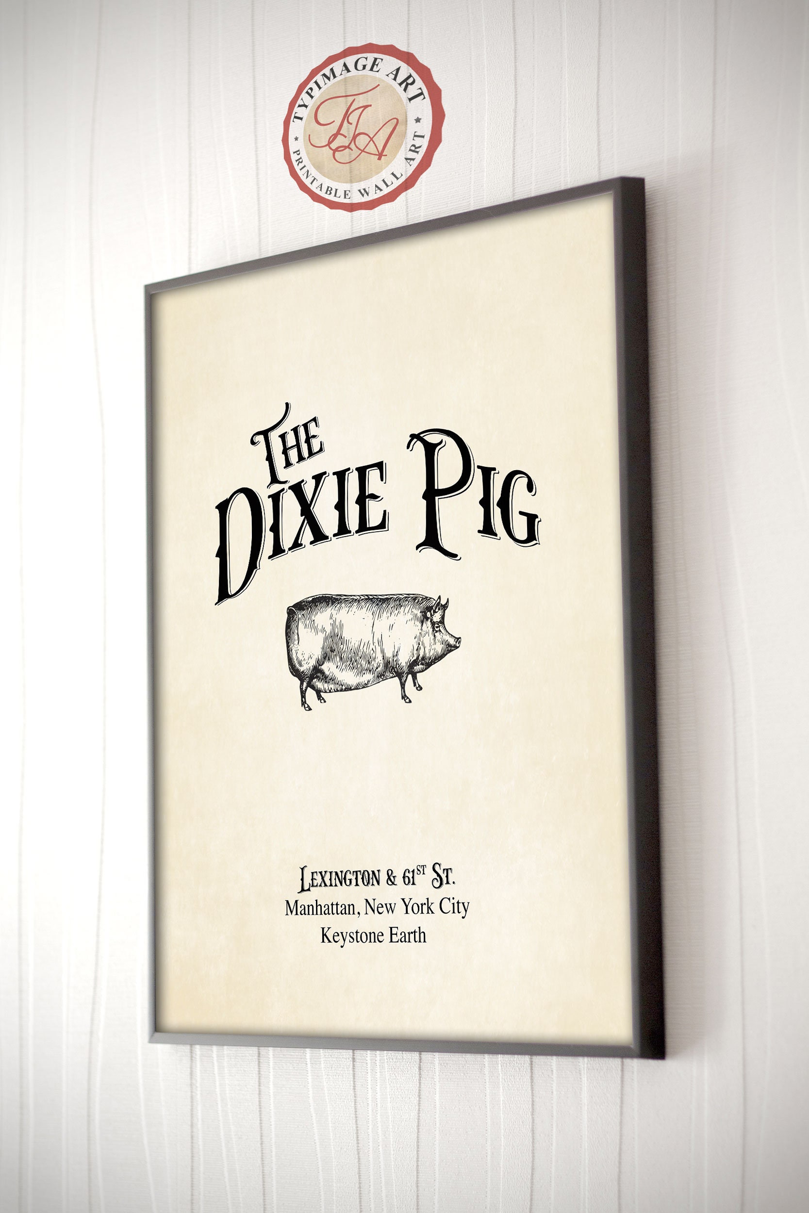 The Dixie Pig Stephen King Poster Bookshelf Art Fictional | Etsy