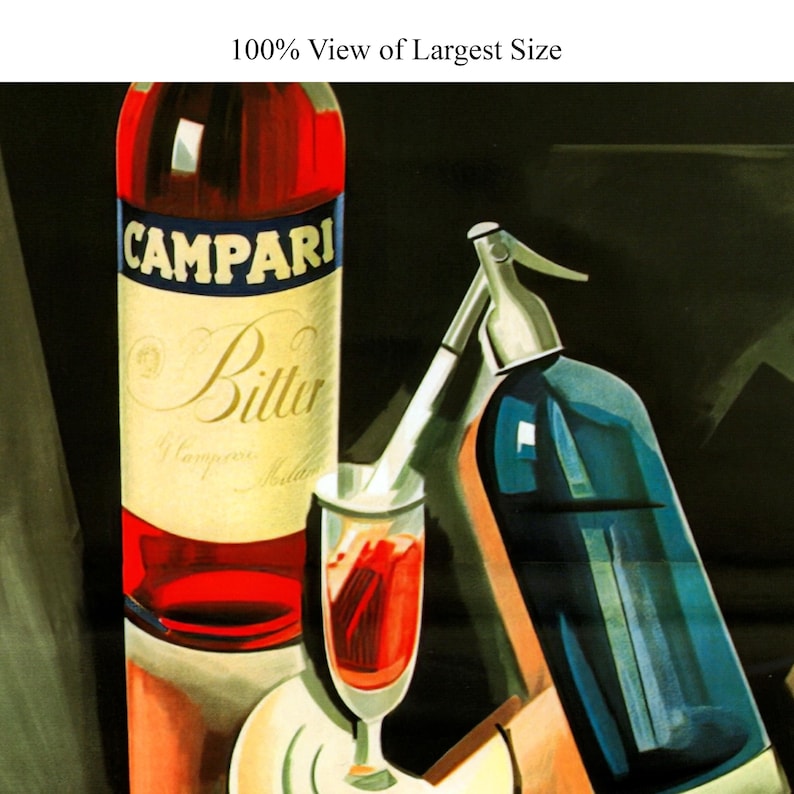 Vintage Campari Poster – Italian Ad Poster, Retro Bar Decor, Alcohol ...
