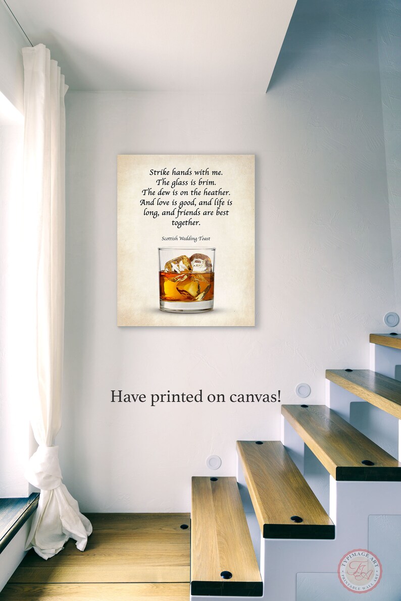 Scottish Wedding Toast Strike Hands With Me Bachelor Party - Etsy