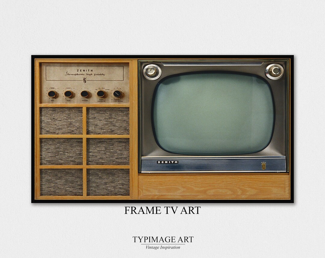 Samsung Frame TV Art, Vintage TV Digital Art, Blank Retro TV Set ...