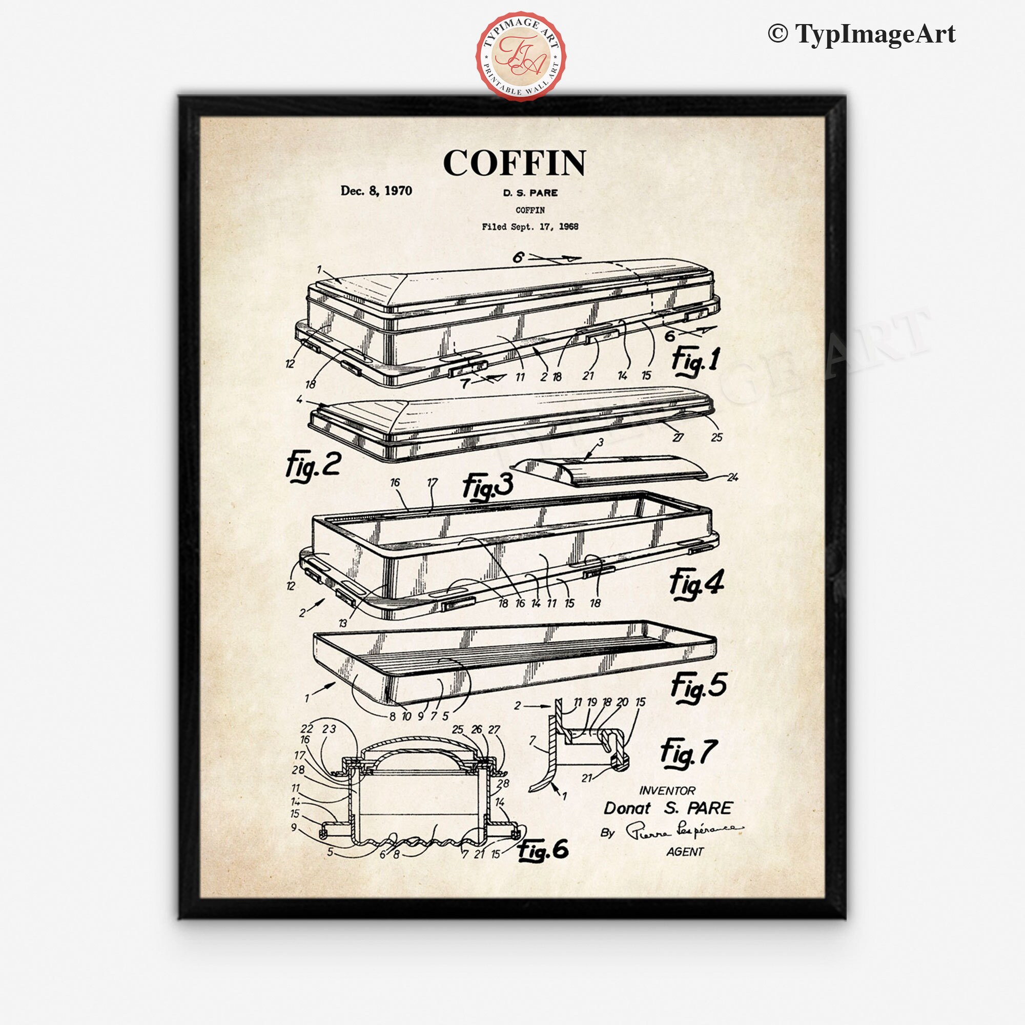 Old Coffin Drawing