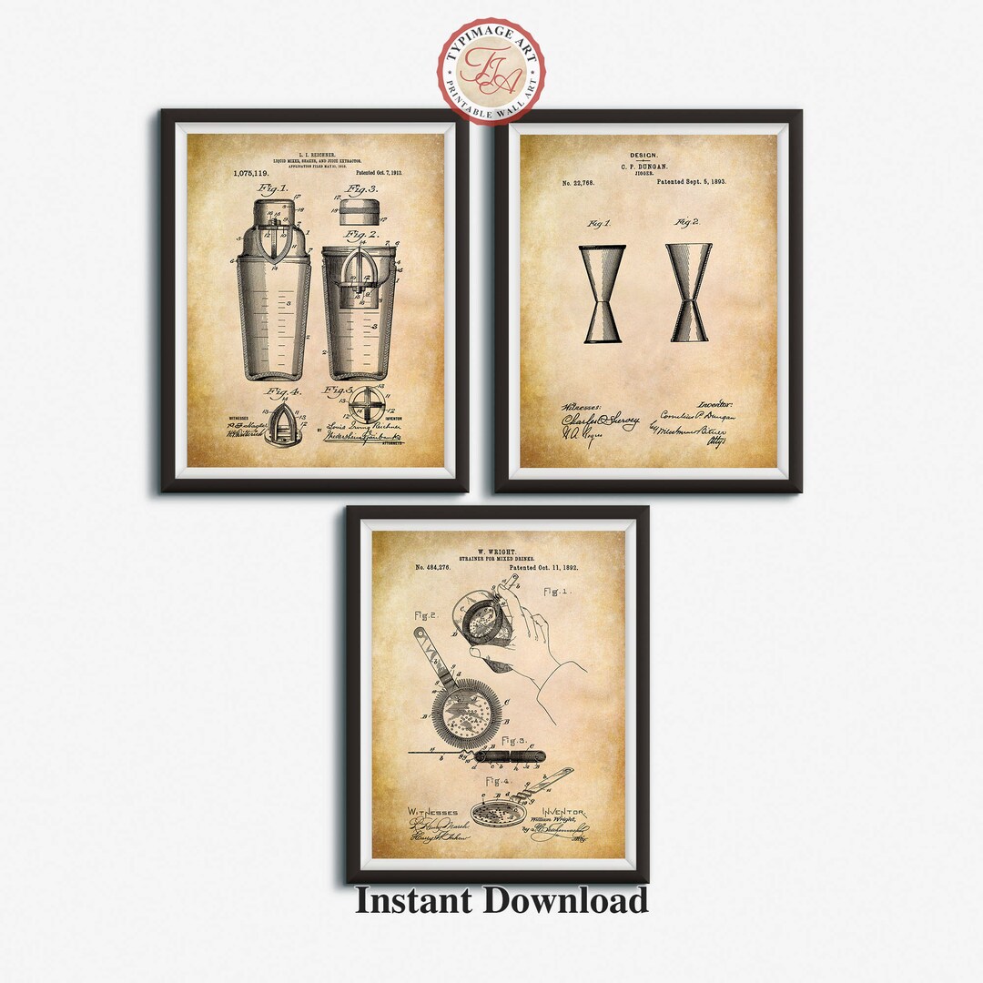 Printable Bar Decor Vintage Bar Art Bar Poster Bartender Gift Bar Art ...