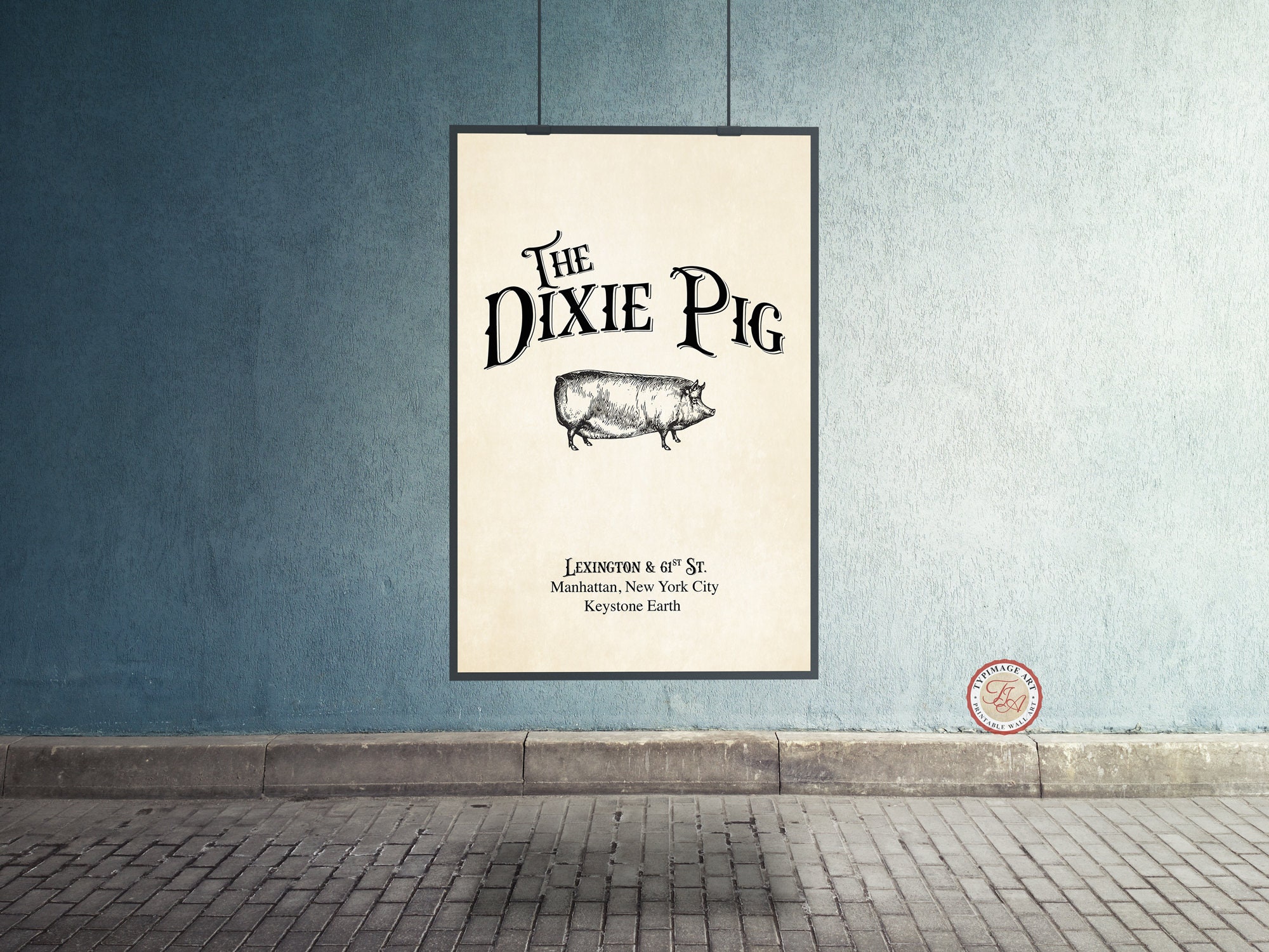 The Dixie Pig Stephen King Poster Bookshelf Art Fictional | Etsy
