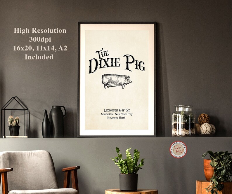 The Dixie Pig Stephen King Poster Bookshelf Art Fictional | Etsy